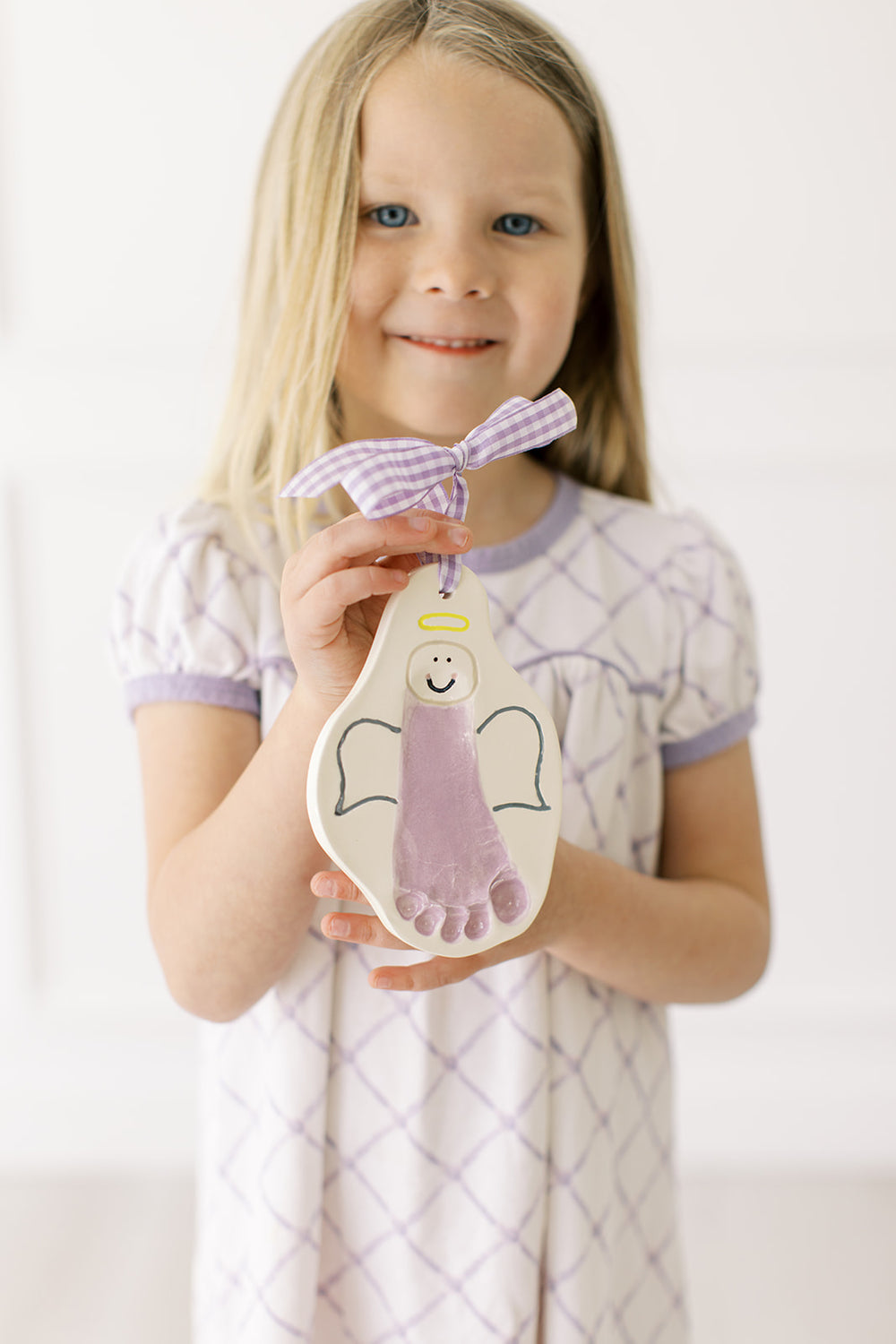 Angel Footprint Ornament – Cowtown Clay