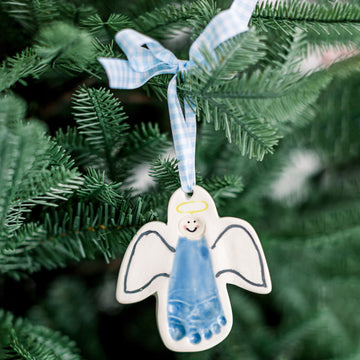 Angel Footprint Ornament – Cowtown Clay
