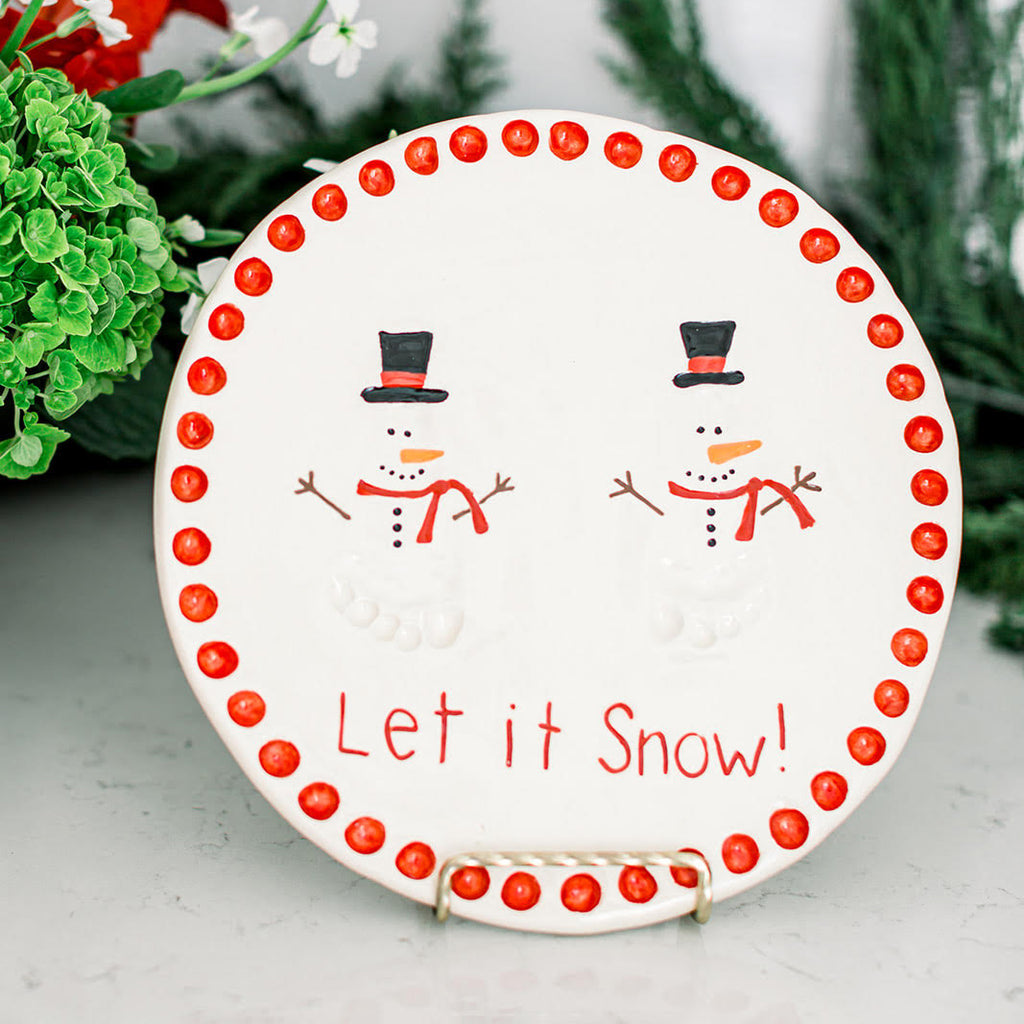 Snowman Plate – Cowtown Clay